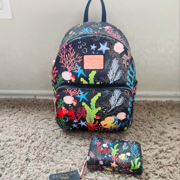 Disney | Bags | Loungefly Disney Ariel The Little Mermaid Mini Backpack ...